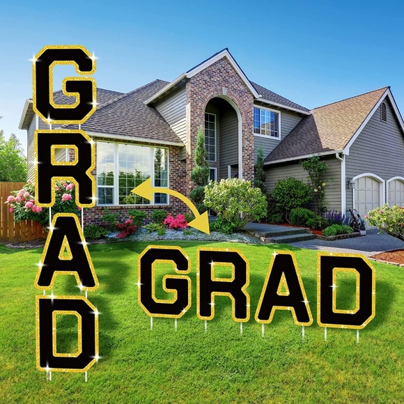 Other | Black And Gold Graduation Party Decorations 222 Extra Large ...